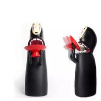 China No Face Man Electronic Money Box Ghost Figure Coin Cartoon Piggy Bank 35x25x10cm ABS Black for sale