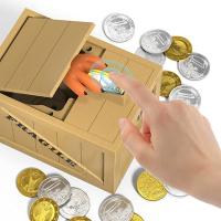 China Tricky Cat Claw Stealing Money Bank ABS Brown 4x3x3 Inch Kids Holiday Gift for sale