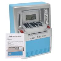 China Kids ABS Piggy Bank Password Safe Digital Counting Coin and Paper Money Bank 20x10cm for sale