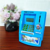 China Colorful ABS Digital Counting Coin and Paper Money ATM Piggy Bank Safe for Kids 13x13x19cm for sale
