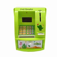 China Colorful ABS Digital Counting Coin and Paper Money ATM Piggy Bank Safe for Kids 13x13x19cm for sale