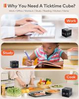 China Magnetic Productivity Ticktime Pomodoro Timer Cube Mute Vibration Adjustable Sound for sale