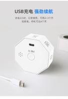 China 8 Sides Count Up Down Timer Digital Counting ABS LCD Face USB Rechargeable 60mm for sale