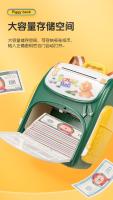 China Kids ABS Plastic Smart Bag Piggy Bank 19x10x23.5cm Blue Pink Green for sale