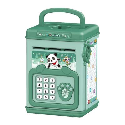 China Kids Educational ATM Piggy Bank Electronic Password Safe Box Blue 19.5cm ABS for sale