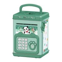 China Kids Educational ATM Piggy Bank Electronic Password Safe Box Blue 19.5cm ABS for sale