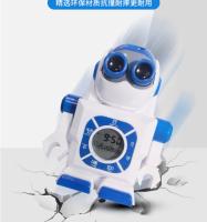 China OEM Robot Kids Alarm Clock eco friendly Plastic ABS material for sale
