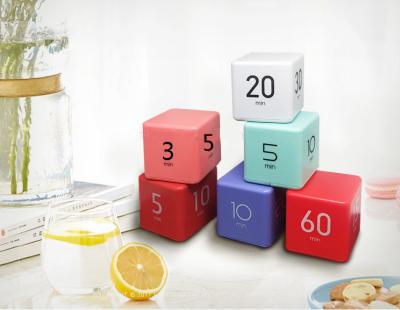 China OEM 6.5cm ABS Digital Kitchen Timer Cube with LED Display Countdown Timer for sale