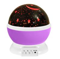 China LED Projector Night Light 130x145mm Purple 600g for Children Sleep Rotating Starry Sky for sale