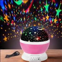China 360 Degree Auto Rotating LED Projector Night Light 3xAAA battery for sale