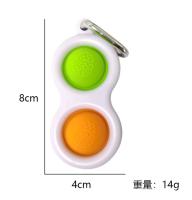 China Push Decompression Keychain Fidget Spinner Two Color For Pressure Release for sale