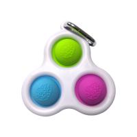 China Educational Finger Fidget Toy , Triangle Fidget Spinner ABS Silica Gel Release Pressure for sale