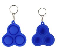 China Kingda Silicone Bubble Wrap Keychain Toy 8cm Stress Relief Fidget EN71 Certified for sale