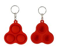 China Kingda Silicone Bubble Wrap Keychain Toy 8cm Stress Relief Fidget EN71 Certified for sale