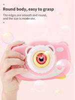 China Cartoon CE Water Sprinkler Bubble Blowing Camera Toy 360 Tilt MSDS 15x9x9.5cm for sale