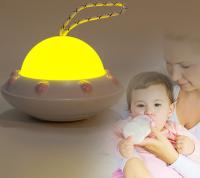 China 4 LED Beads UFO Night Light 2W 1250mAh Battery Warm White light for sale