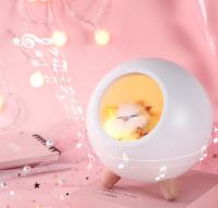 China 1200mAh 5V Cat Night Light Lamp USB Charging with Bluetooth Speaker for sale