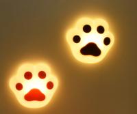 China Kingda ABS Silicone Animal LED Night Light Cat Paw 2 Hour Auto Off Rechargeable for sale