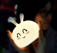 China DC5V Bunny Rabbit Night Light ABS Silicone USB Style Pat Control for sale