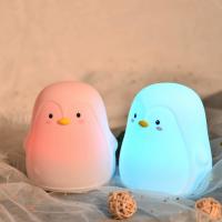 China Penguin Silicone Tabletop Night Light Lamp 0.8w Soft Warm Light for sale
