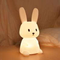 China Silicone Bunny Lop Bunny Lamp Cartoon LED Silicone Rabbit Night Light for sale