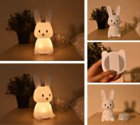 China Silicone Bunny Lop Bunny Lamp Cartoon LED Silicone Rabbit Night Light for sale