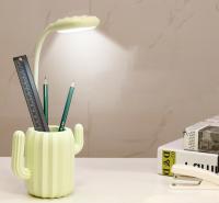 China 1200mAh Three Speed Dimming Rotating Modern LED Table Lamp with Pen Holder for sale