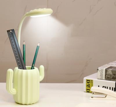 China 1200mAh Three Speed Dimming Rotating Modern LED Table Lamp with Pen Holder for sale