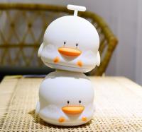 China Soft Silicone Tabletop Night Light Lamp , 328g LED Duck Night Light ROHS for sale