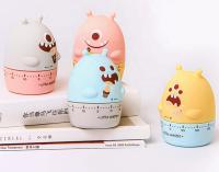 China Rotating ABS Cartoon Kitchen Timer 60 Minute Mechanical Timer 7x7x9cm Eco Friendly for sale