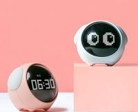 China Circular 2.5W Kids Alarm Clock with 1500mAh Touch Light and Sound Control for sale