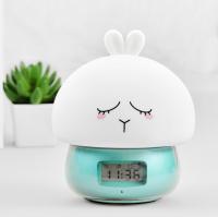 China DC5V Silicone Night Light Alarm Clock 1000mA Battery For Kids for sale