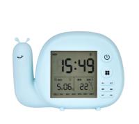 China Kingda ABS Silicone Kids Alarm Clock , Portable DC 5V Digital Night Light Clock for sale