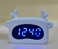 China Animal Shaped Kids Alarm Clock Digital ABS Silicone Glass USB Powered 7 Inch for sale