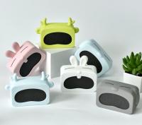 China Animal Shaped Kids Alarm Clock Digital ABS Silicone Glass USB Powered 7 Inch for sale