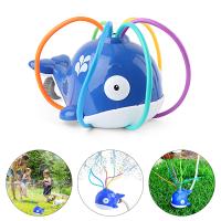 China Outdoor Rotating ABS Plastic Water Sprinkler Toy Cartoon Whale 30cm EN71 Certified for sale