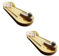 China Kingda 350g Wood Tabletop Bowling Set Indoor Family Sports Game CE Approved for sale