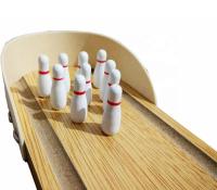 China Kingda 350g Wood Tabletop Bowling Set Indoor Family Sports Game CE Approved for sale