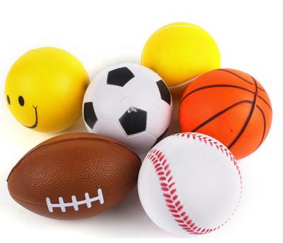 China Custom Logo PU Foam Stress Ball 6cm Anti Stress Toy for Hand Exercise for sale