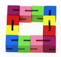 China Educational 5.4*4cm Geometric Wooden Blocks 60g CE certificate for sale
