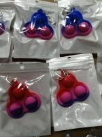 China Triangle Bubbles Finger Fidget Toy ABS Silicone Material America Flag Color for sale
