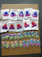 China Triangle Bubbles Finger Fidget Toy ABS Silicone Material America Flag Color for sale
