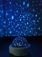 China Round Shape LED Projector Night Light 20cm White Noise Starry for Baby Sleep for sale