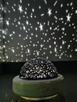 China Round Shape LED Projector Night Light 20cm White Noise Starry for Baby Sleep for sale
