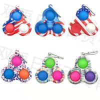 China ABS Finger Fidget Toy 7.5cm Rainbow Color for Adults Kids Stress Relief for sale