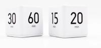 China 6.5cm Cube Kitchen Timer White Red Color Mechanical Timer for Cooking Exercise for sale