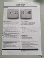 China 6.5cm Cube Kitchen Timer White Red Color Mechanical Timer for Cooking Exercise for sale