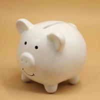 China OEM 800g Ceramic Piggy Bank 5 Colors Small Medium Large Size Coin Bank for Kids for sale