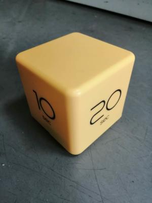 China ABS 6.5cm Cube Kitchen Timer Cute Red Yellow LED Digital Countdown Timer for sale