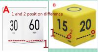 China ABS 6.5cm Cube Kitchen Timer Cute Red Yellow LED Digital Countdown Timer for sale